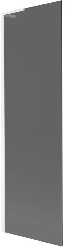Mexen Next L, 1-křídlová vanová zástěna 60 x 150 cm, 6mm šedé sklo, bílý profil, 895-060-000-03-40-20