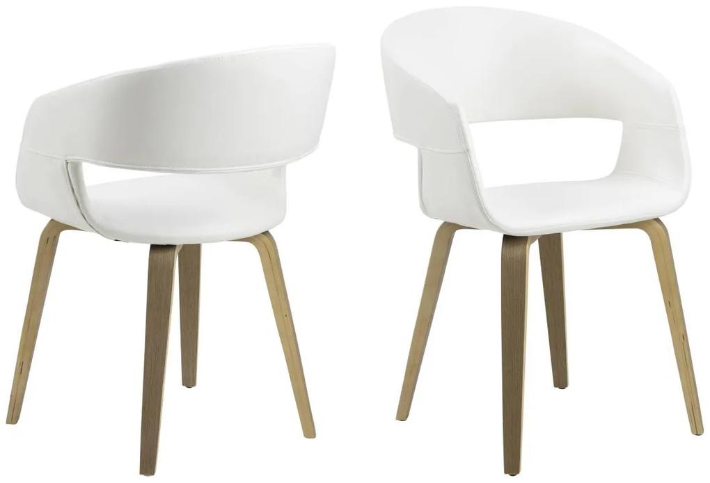 Designová židle Nere bílá-lípa | BIANO