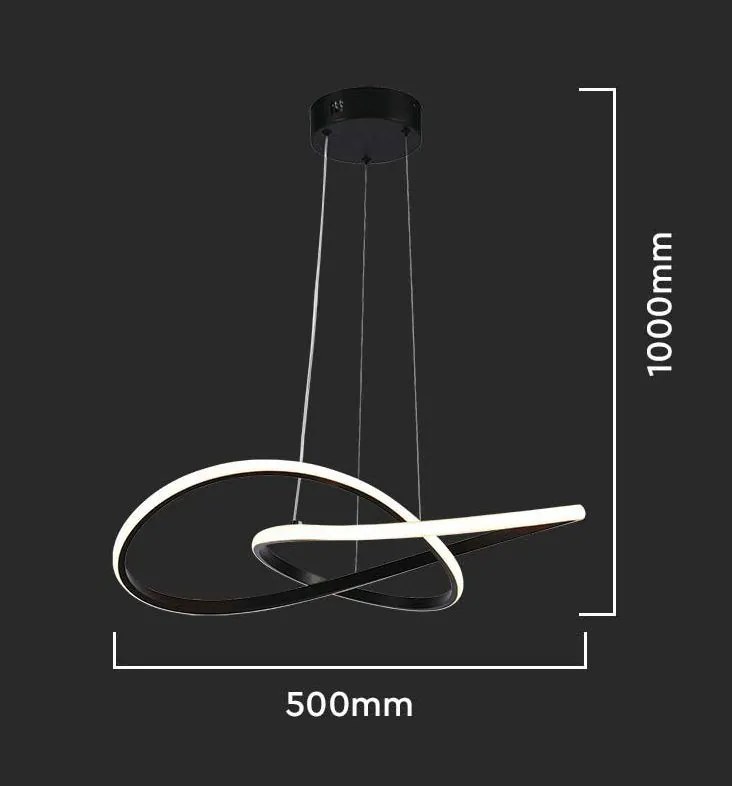 LED Solution Černé závěsné LED svítidlo designové 50cm 20W