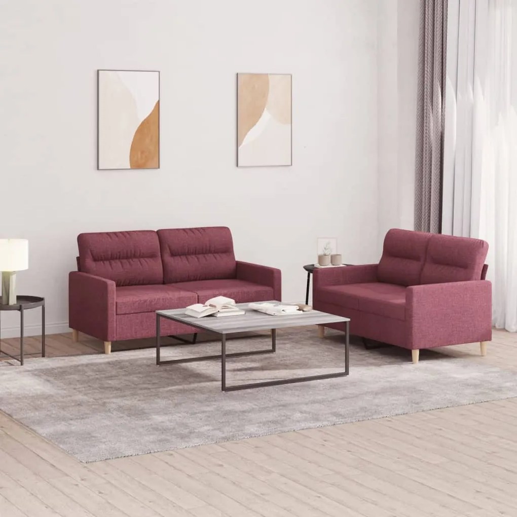 3Dílná Sedací Souprava S Polštáři Textil - Taupe / s poduškami