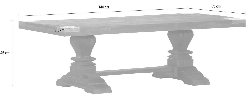 Massive home | Dřevěný konferenční stolek Medita ručně vyřezávaný MH7826/77