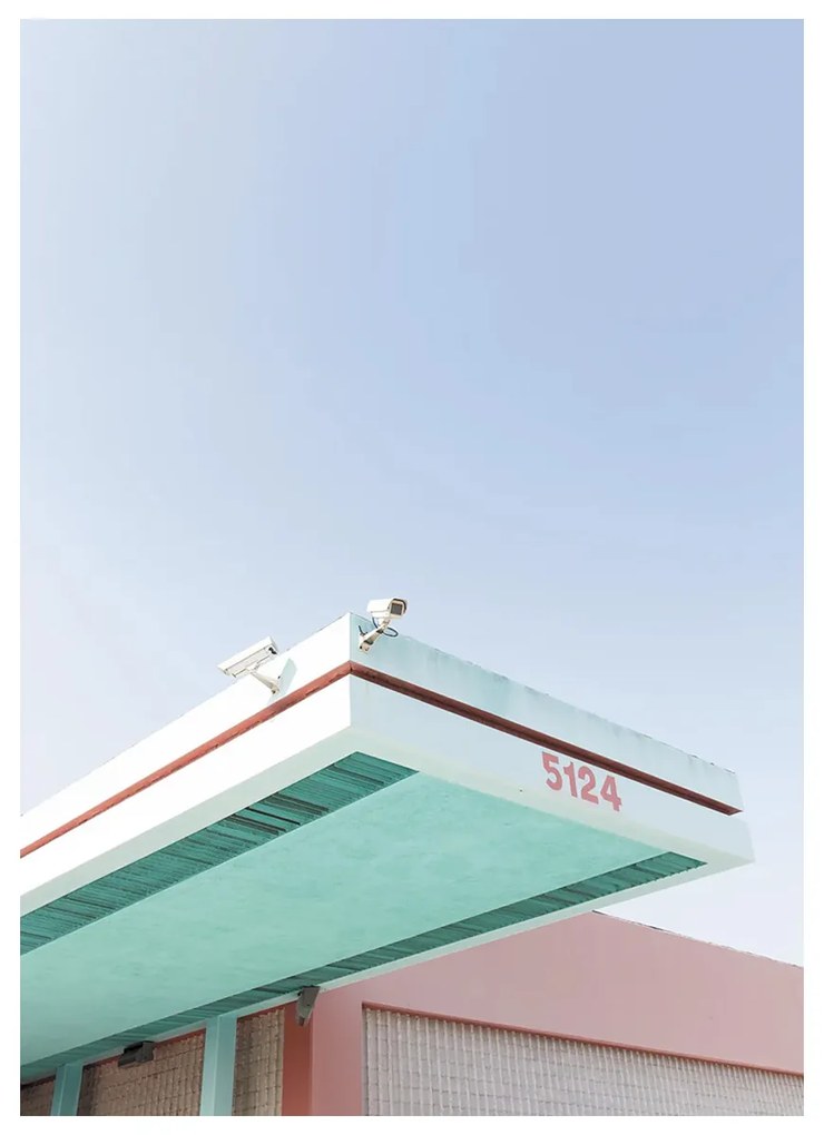 Paper Collective designové moderní obrazy Los Angeles is Pink 01 (50 x 70 cm)