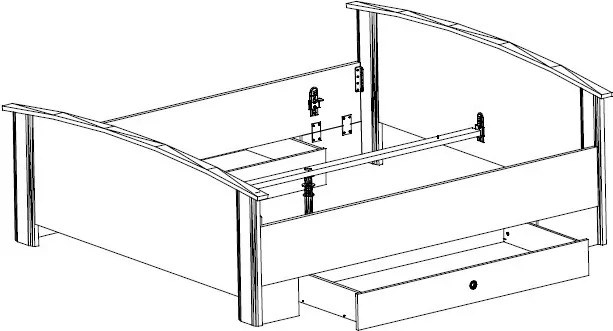 Úložná zásuvka pod postel Nadja, bílá