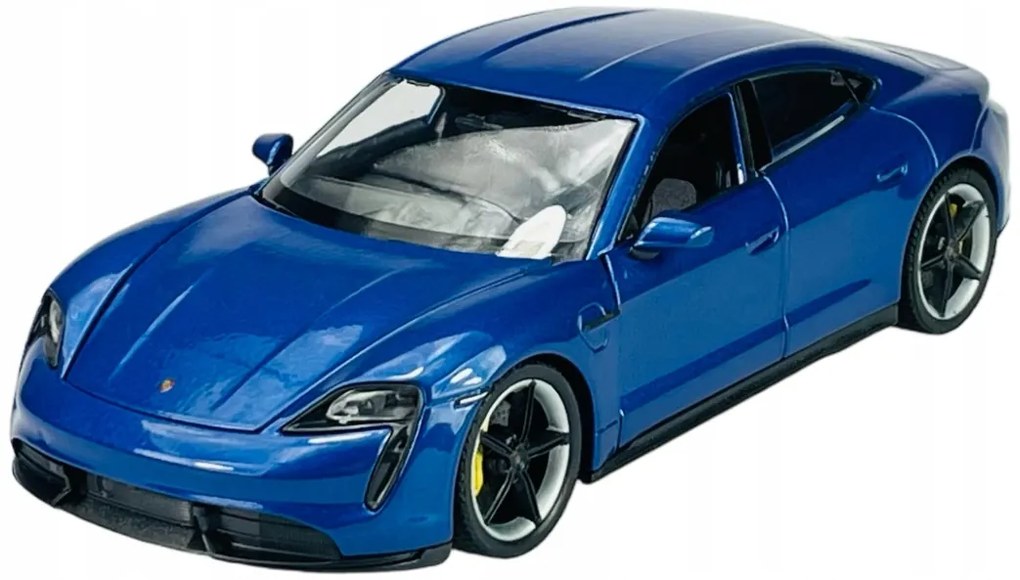 Welly kovový model porsche taycan turbo s modré 1:24