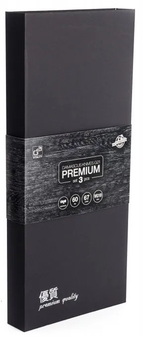 Sada nožů G21 Damascus Premium, Box, 3 ks