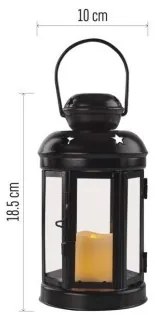 Kulatá LED lucerna Kulty s časovačem 18,5 cm teplá bílá