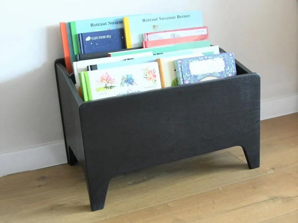 Wamm Cosy Room Dřevěný Montessori regál na knihy a hračky Zvolte barvu: Černá
