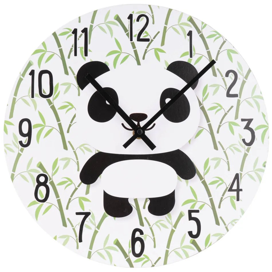 Sifcon Světlé nástěnné hodiny s potiskem pandy PD0014