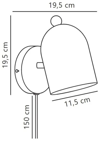 Nordlux - Nástěnné bodové svítidlo GASTON 1xE27/15W/230V zelená