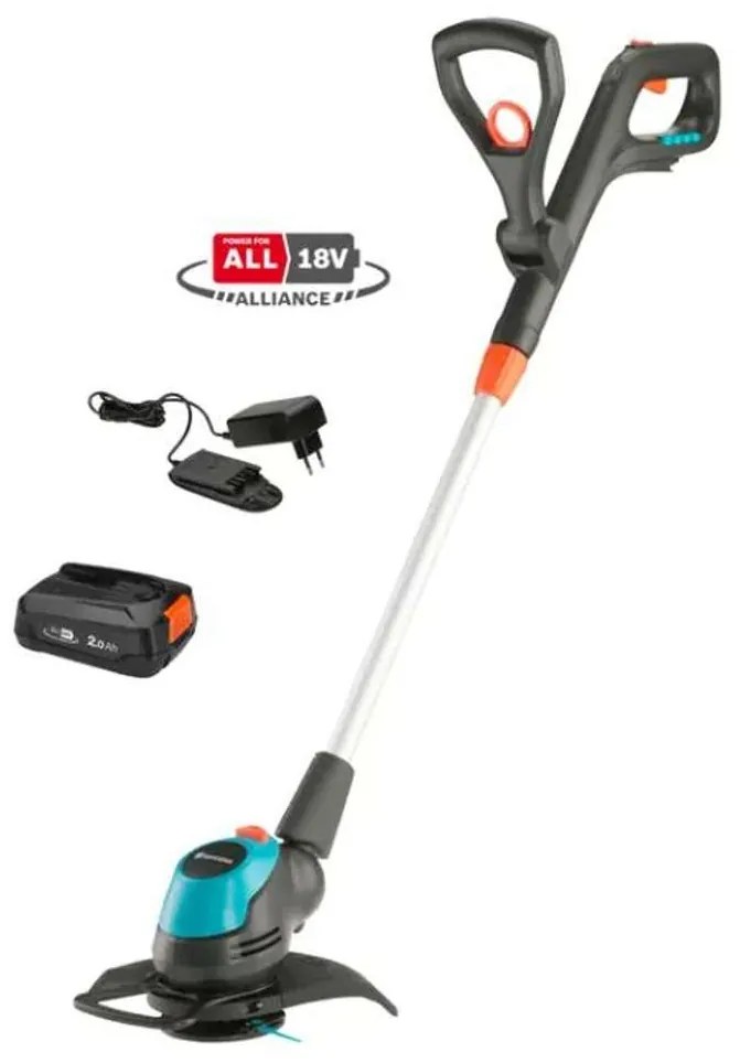 Gardena - 18V AKU vyžínač EasyCut 23/18V P4A, záběr 23 cm, 2x aku Li-Ion 2,0 Ah, nabíječka 14700-20