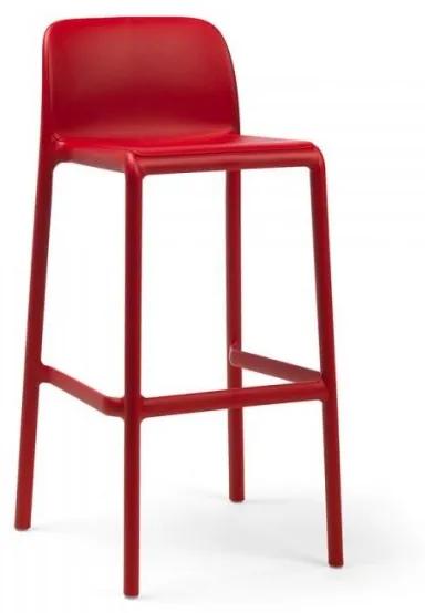 Nardi Plastová barová židle FARO s nižším sedem Odstín: Bianco - Bílá