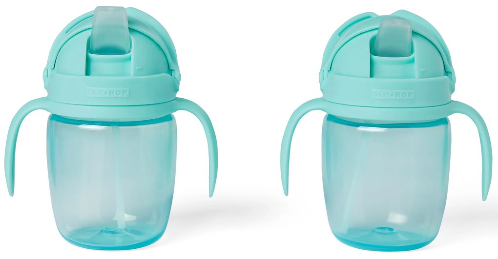 SKIP HOP Hrnek rostoucí Sip-to-Straw Teal 6m+