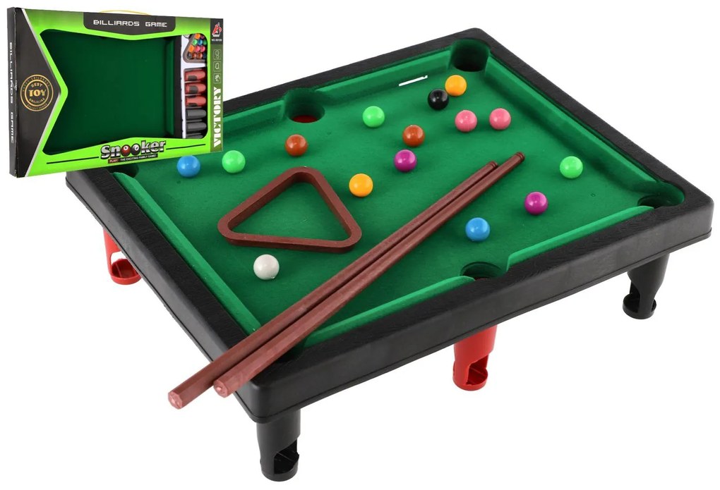 Kulečník/Billiard mini dětský 33x26cm v krabici 44x27x3cm