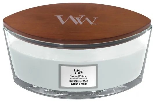 WoodWick Svíčka loď Lavender & Cedar, 453 g