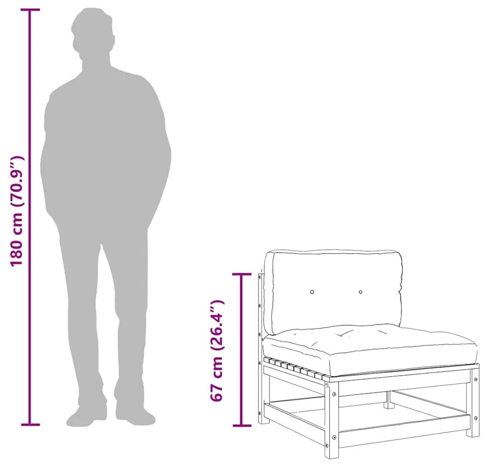 vidaXL Marketos 3dílná zahradní souprava s poduškami bílá masivní borovice