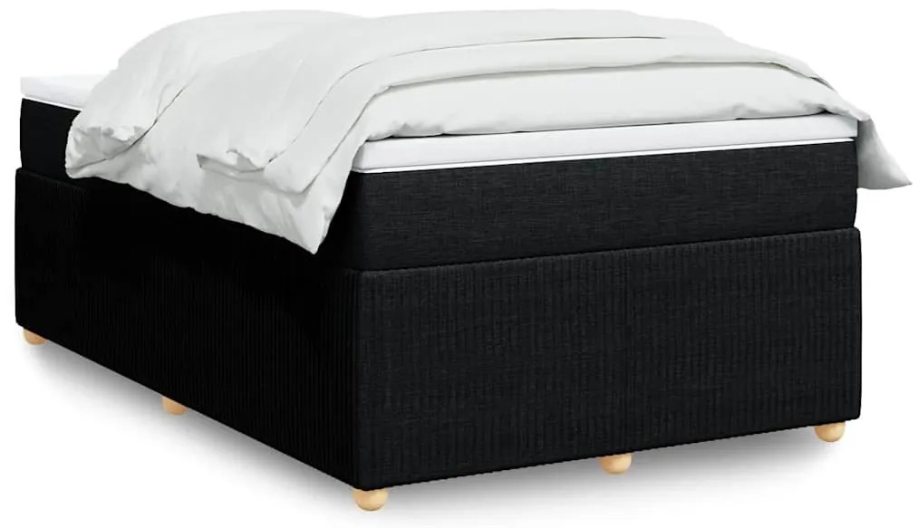 Box spring postel s matrací černá 120x190 cm textil 3285555