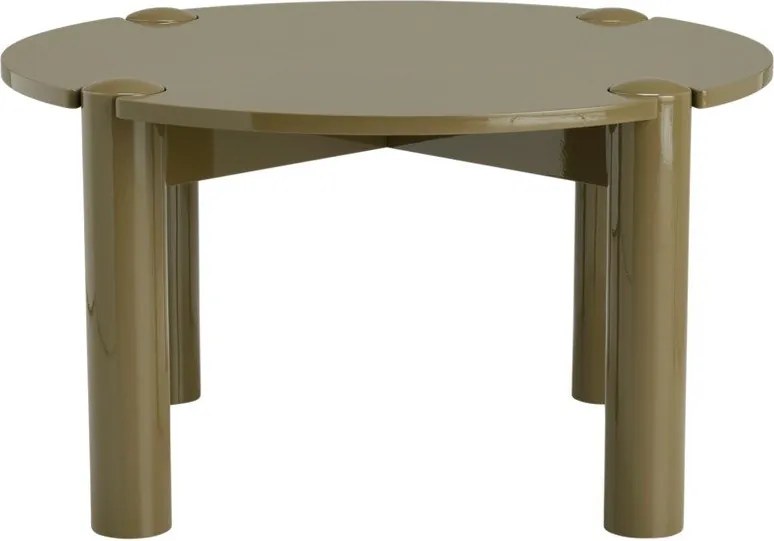 Khaki kulatý konferenční stolek z MDF ø 80 cm Pussel – Ellos Home