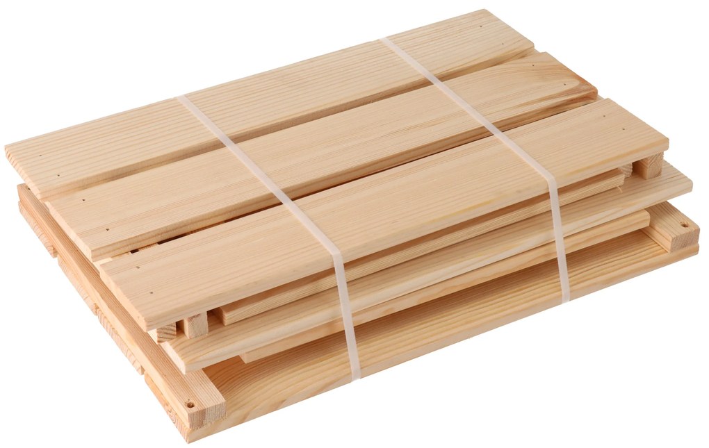 ČistéDřevo Dřevěná bedýnka 39,5 x 29,5 x 22 cm