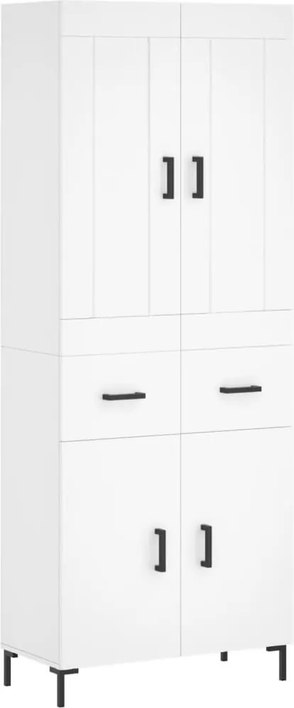 Skříň highboard bílá 69,5 x 34 x 180 cm kompozitní dřevo 3199873