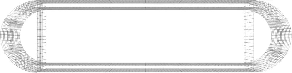 Gabionový vyvýšený záhon pozinkované železo 400 x 100 x 100 cm 152047
