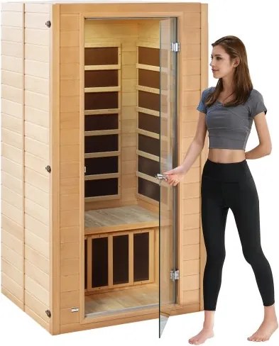Far Infrared Wooden Sauna Room Domácnost Spa pro 1 až 2 osoby 1400 W