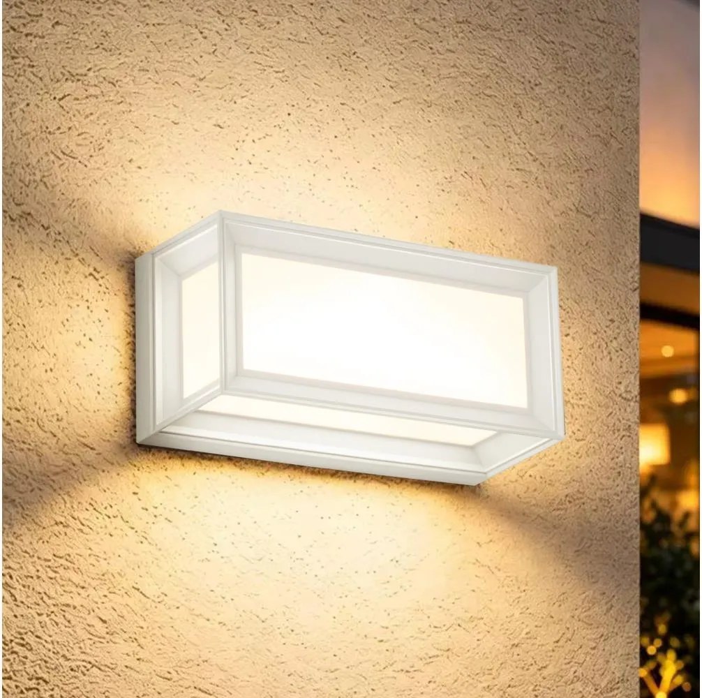 Brilagi - LED Venkovní nást. svítidlo se senzorem PARKER LED/12W/230V bílá IP44
