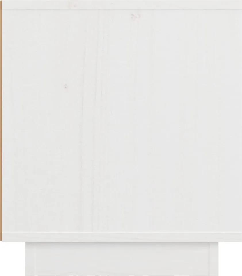 vidaXL TV skříňka 80 x 34 x 40 cm masivní borové dřevo [818231] Barva: Bílá
