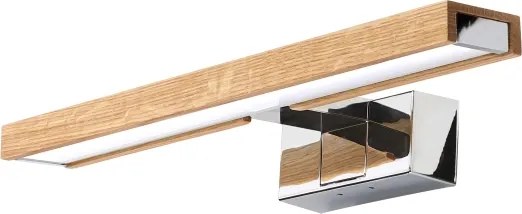 BRILAGI-LED Koup osvět zrcadla 3v1 WOODY MIRROR LED/8W/230V 40 cm IP44 chrom/dub