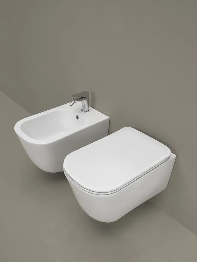 Kerasan Kerasan, TRIBECA závěsná WC mísa, Rimless, 35x54 cm, bílá, 511401