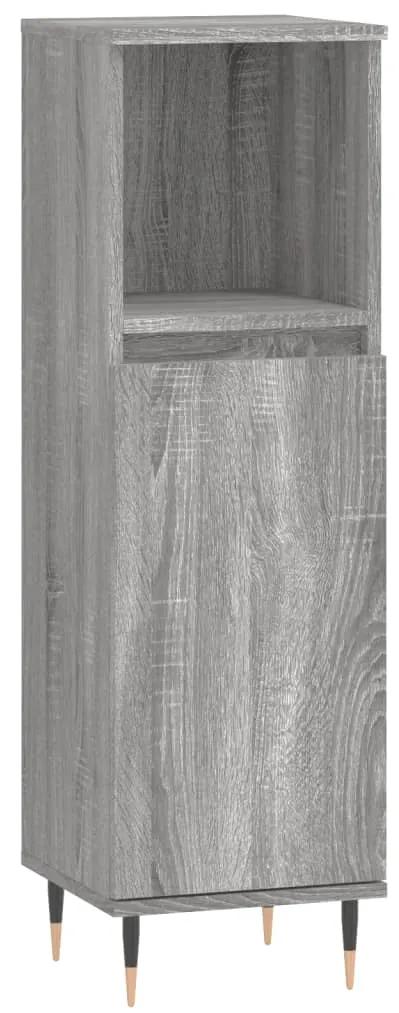 3dílný set koupelnového nábytku šedý sonoma kompozitní dřevo,  3190219
