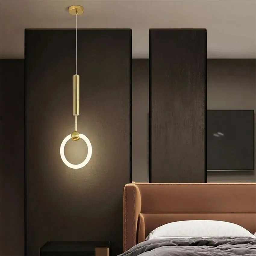 Toolight Toolight, LED závěsné svítidlo 25x55cm, 10W, 3000K, LHJ059-CP1, zlatá matná, OSW-60031