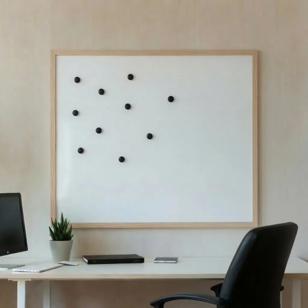 Toptabule.sk Bílá magnetická popisovací tabule v přírodním dřevěném rámu CLASSIC 100x40 cm