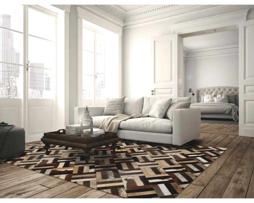 Luxusní koberec, pravá kůže, 120x180, KŮŽE TYP 2