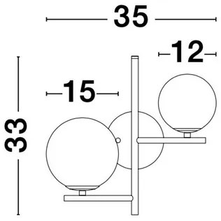 Nova Luce Nástěnné svítidlo IMPERO, d. 35 cm