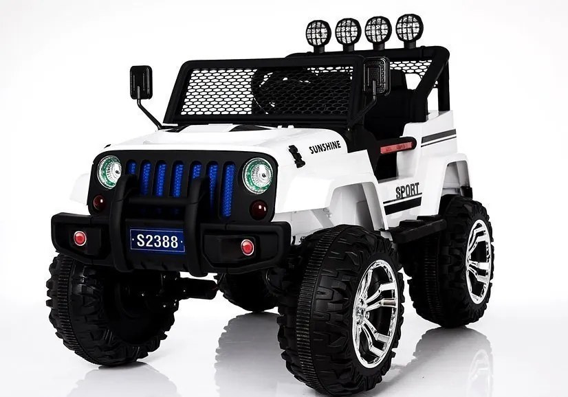 LEAN CARS Elektrické autíčko Jeep S2388 bílé 4x45W