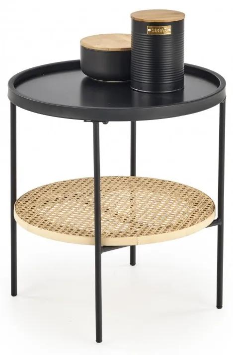 Konferenční stolek- KAMPA- Černý / Přírodní