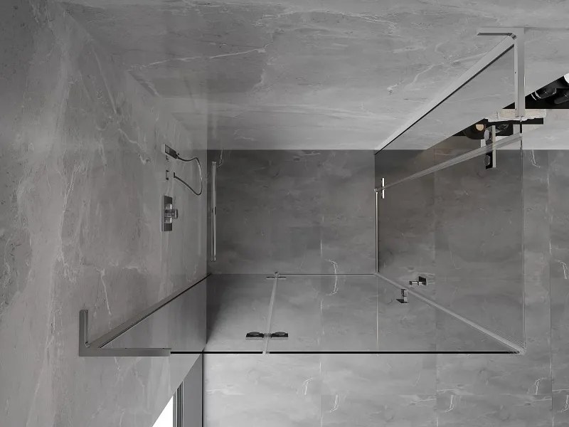 Mexen Mist-H L Duo, 2-křídlý sprchový kout 105 x 80 cm, čiré sklo, chromový profil, 8A5L-105L-080P-01-00