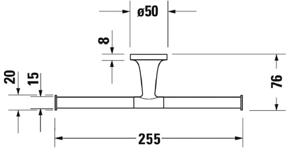 Duravit Starck T - Dvojitý držák na toaletní papír, chrom, 0099381000