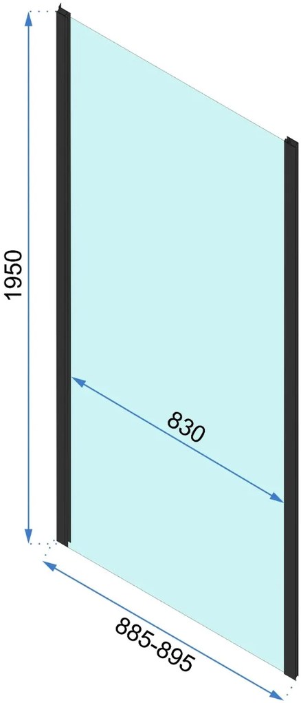 Nástěnný sprchový kout MAXMAX Rea RAPID swing 90x90x90 cm - černý