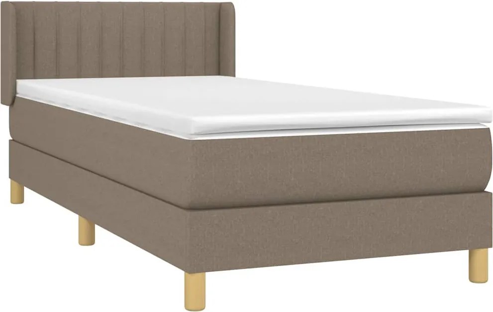 Box spring postel s matrací taupe 80x200 cm textil 3130389