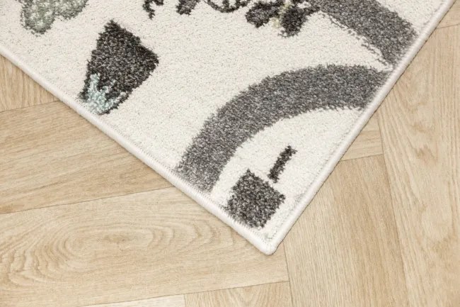 Dětský koberec Lima 9376A uličky, krémový / světle šedý