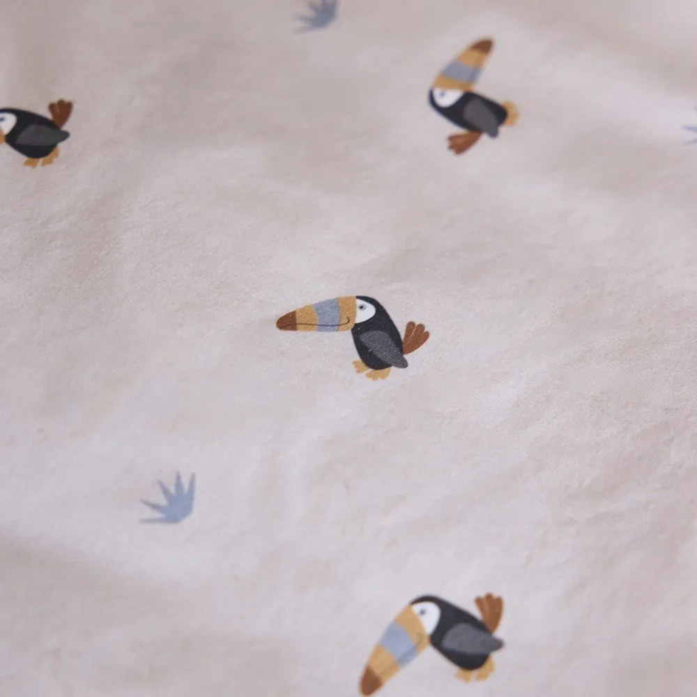 Světle šedé bavlněné dětské povlečení do postýlky 70x100 cm Toucan – OYOY Mini