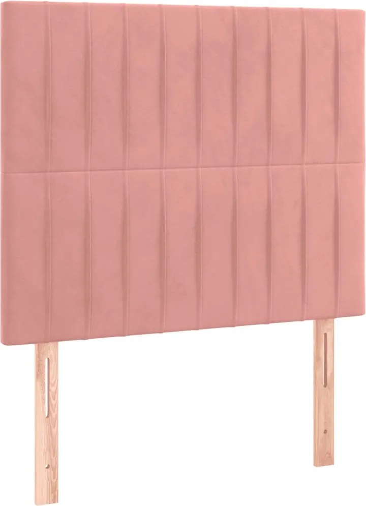 Box spring postel s matrací růžová 120 x 200 cm samet 3137958