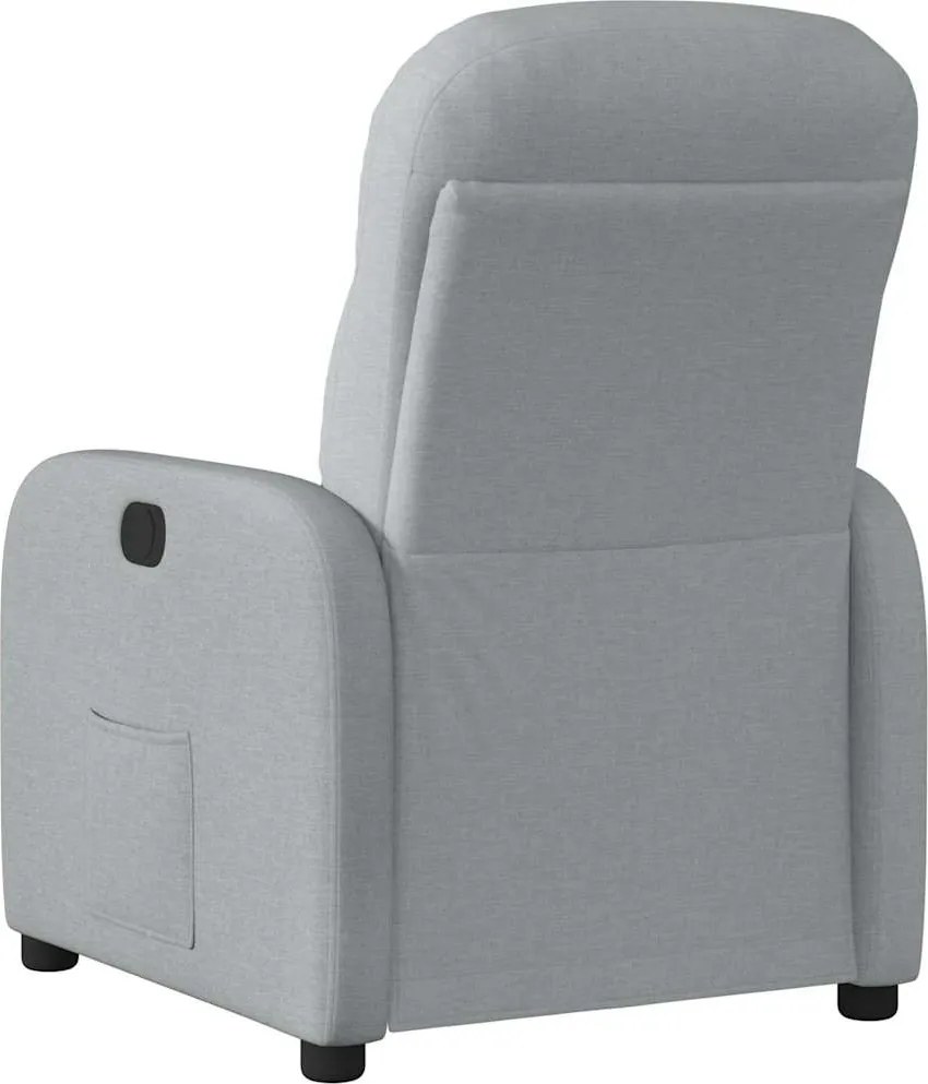 Elektrické polohovací křeslo světle šedé textil 3302952
