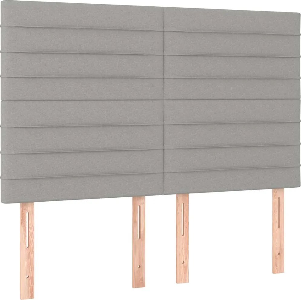 Box spring postel s matrací světle šedá 140 x 190 cm textil 3128597