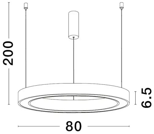 LED lustr Sting 80 černé