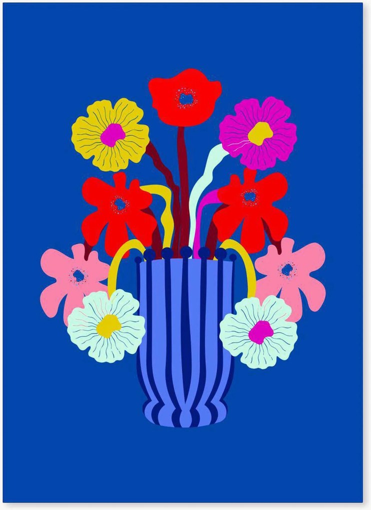 Plakát Iconic Vibrant Blue