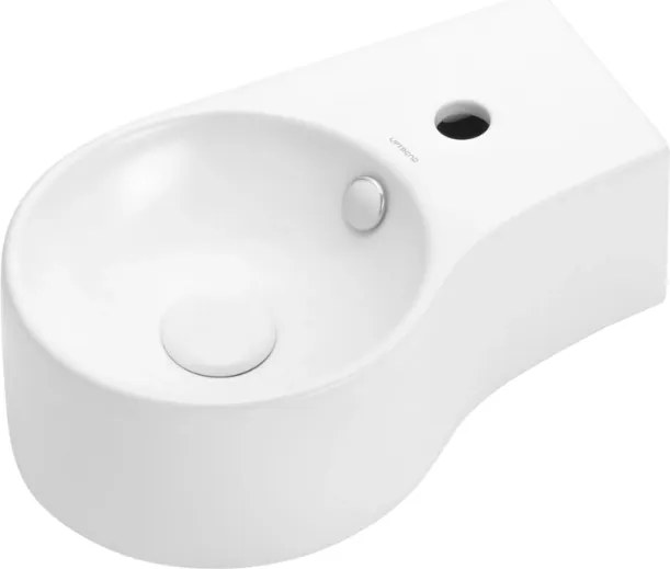 UPTrend Asymetrické keramické umyvadlo na desku/závěsné ASTER R TR4506A, bílá lesk