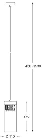 Zuma Line P0389-01D-0FD2 - Lustr na lanku GEM 1xG9/28W/230V mosaz