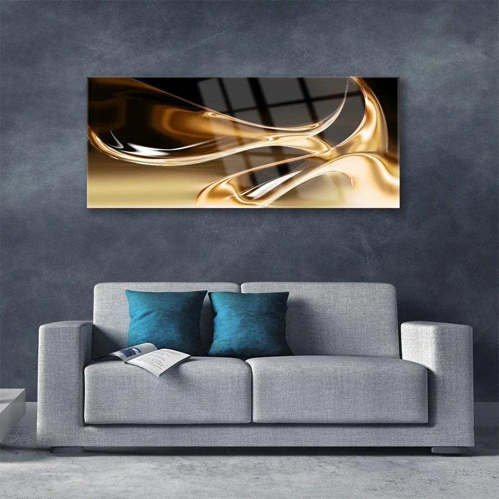 Plexisklo-obraz Zlato Abstrakce Art Umění 125x50 cm